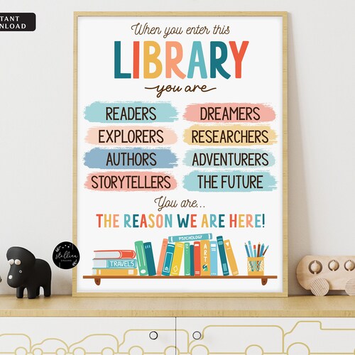 School Library Classroom Poster Librarian Decor Technology - Etsy Australia