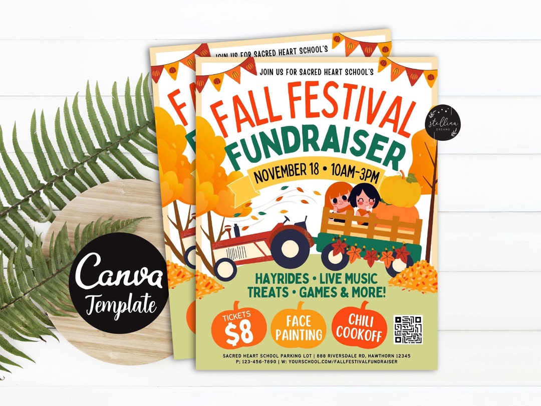Editable Fall Festival Fall Harvest Flyer/poster Printable Kids Fall ...