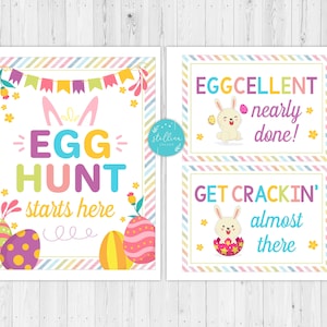 Easter Egg Hunt Signs, Easter Egg Hunt Sign Kit, Easter Printables ...