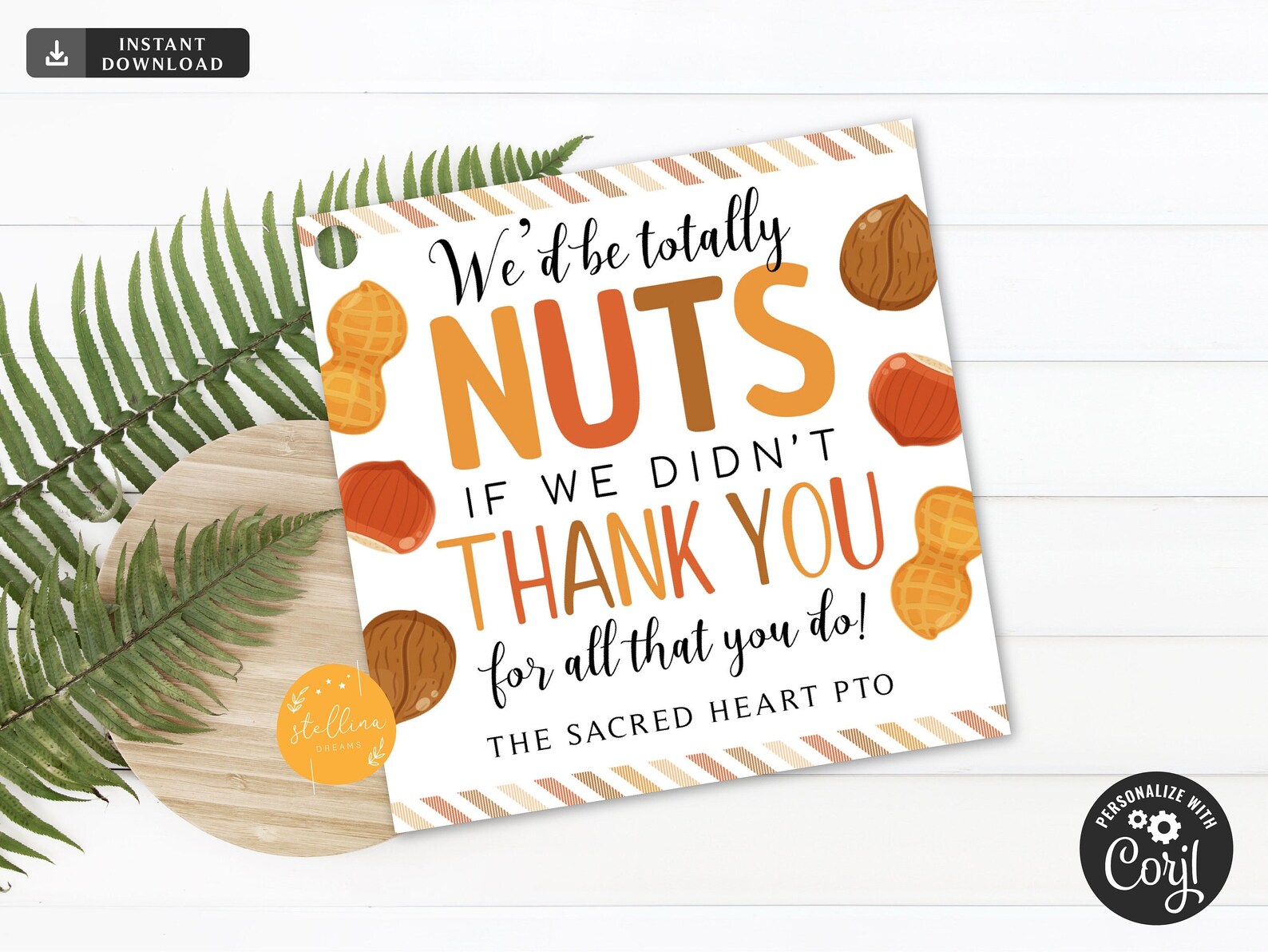 Nuts Gift Tags Nuts If We Didn't Thank You Appreciation - Etsy