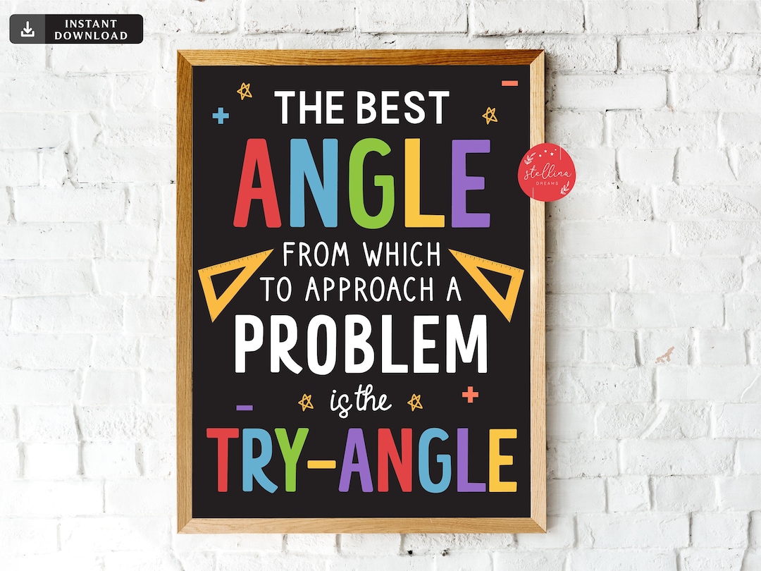 Math Class Poster Decor, MATH Teacher Classroom Poster, Printable Try ...
