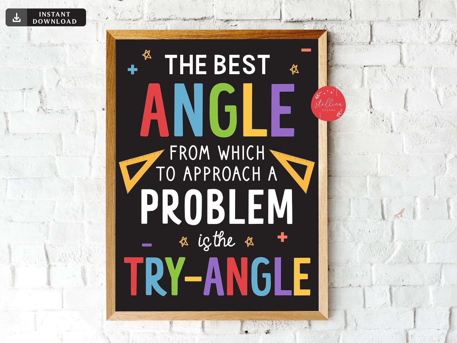 Math Class Poster Decor, MATH Teacher Classroom Poster, Printable Try ...