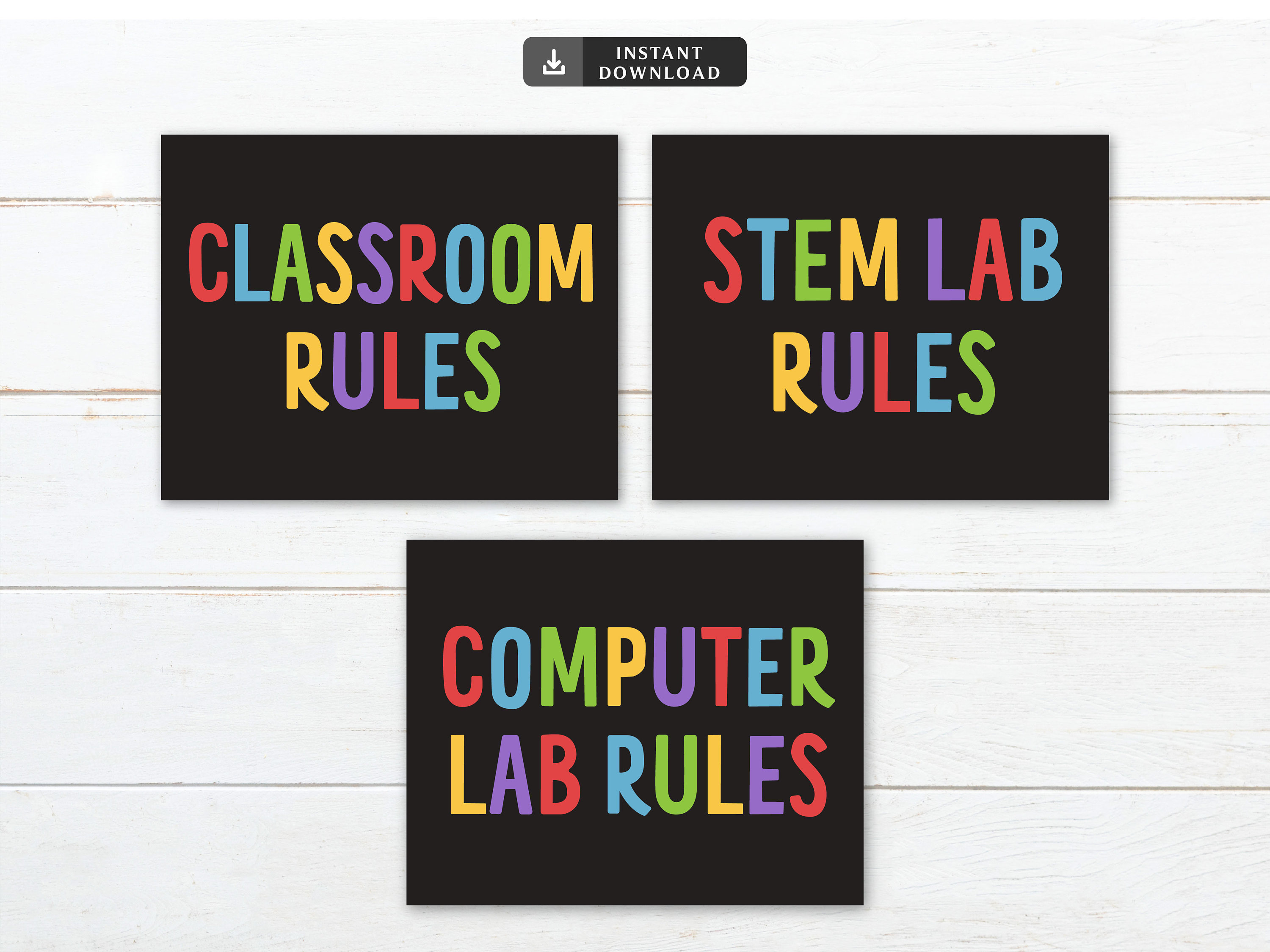Computer Lab Poster Set Classroom Decor Set of 7 Computers - Etsy