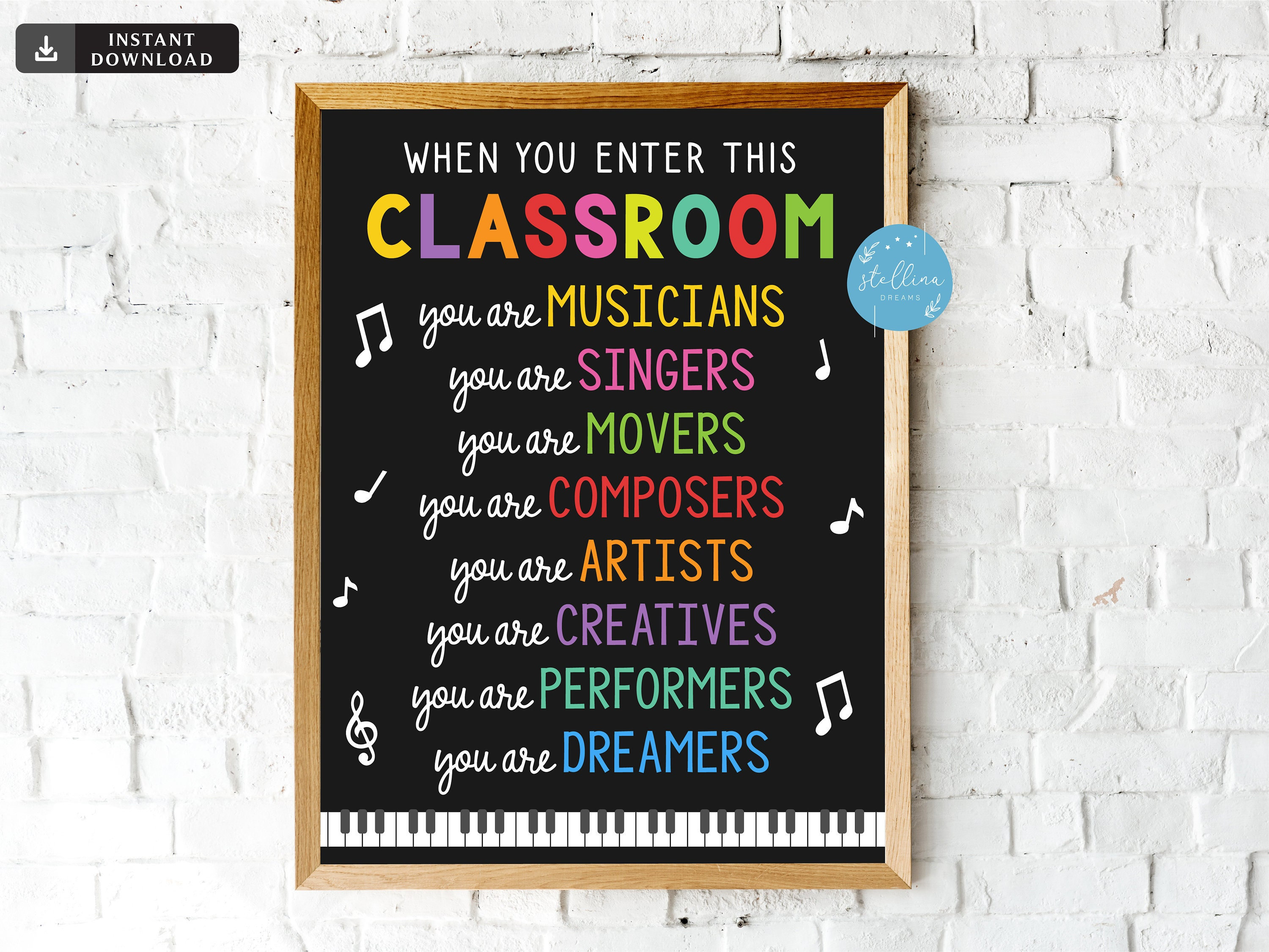 Music Classroom Printable Poster Drama Teacher Performing | Etsy