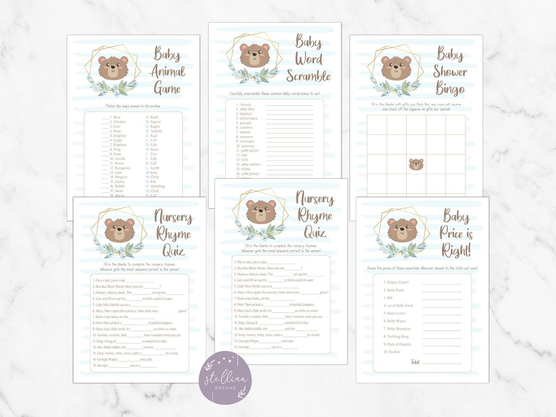 Teddy Bear Baby Shower Games, Teddy Bear Baby Shower Decorations, Baby ...
