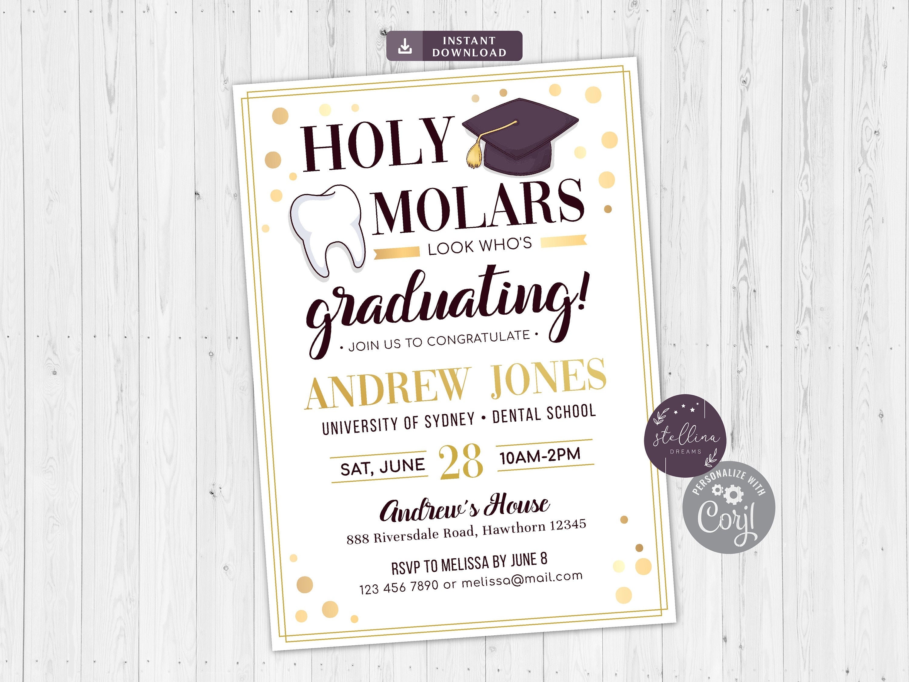 Dental Graduation Invitation Card Template Free Graduation Invitation