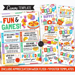Editable BUNDLE Teacher Appreciation Week Itinerary, Thanks for Making ...