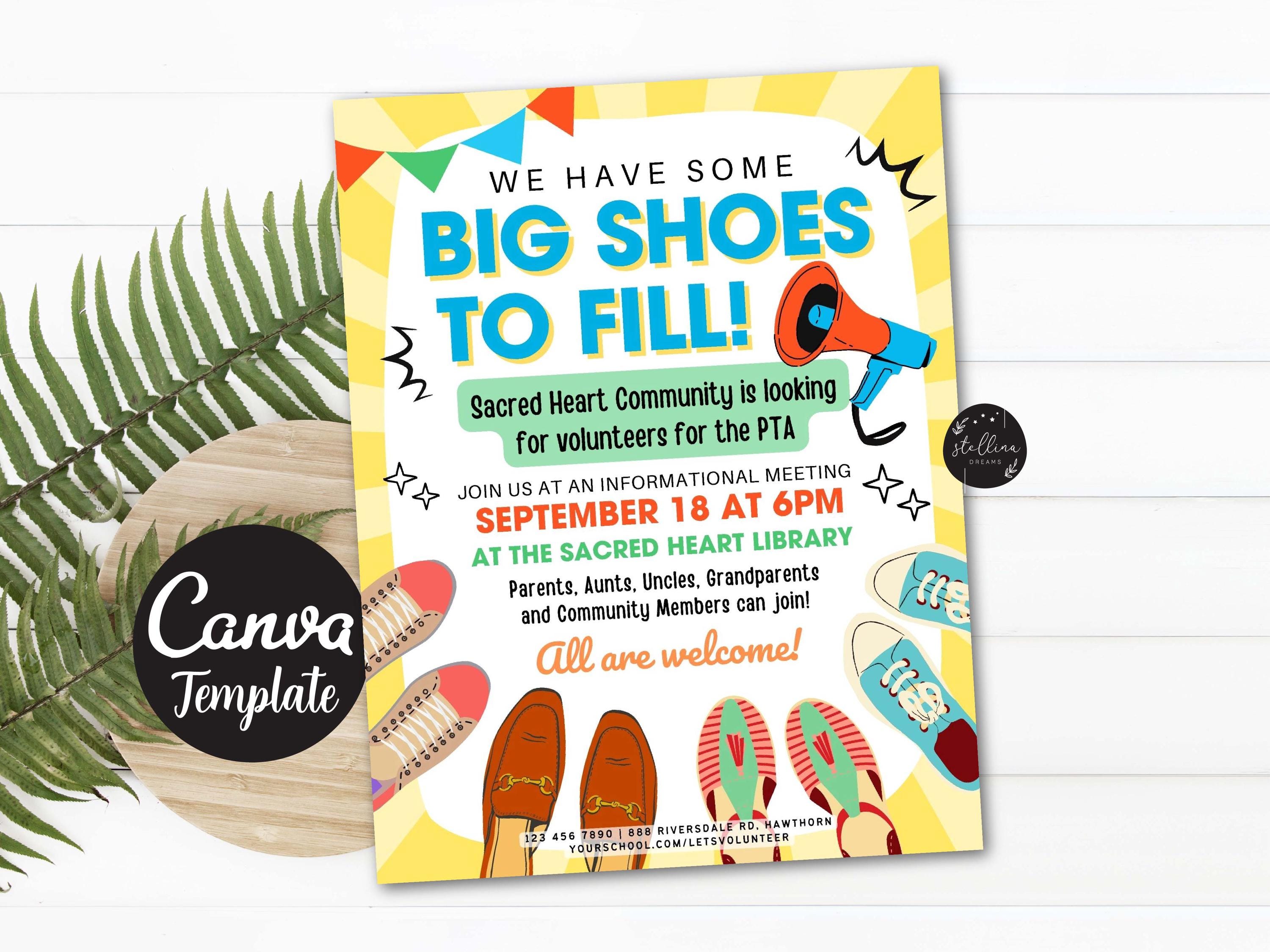 Editable Volunteer Recruitment Flyer: School PTA/PTO Canva Template ...