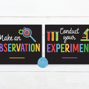 Scientific Method Poster Set, Classroom Decor Science Lab Class Decor Teacher Printables ...