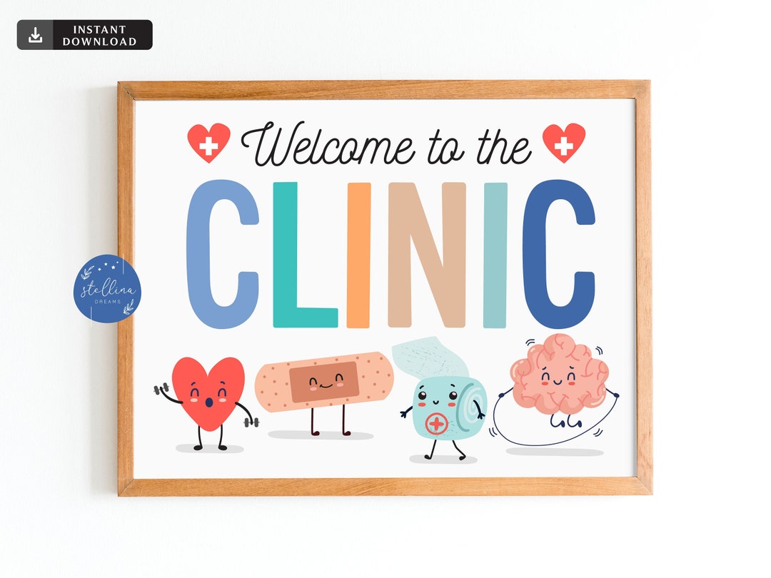 Printable Welcome to the Clinic Sign, School Health Office Poster ...