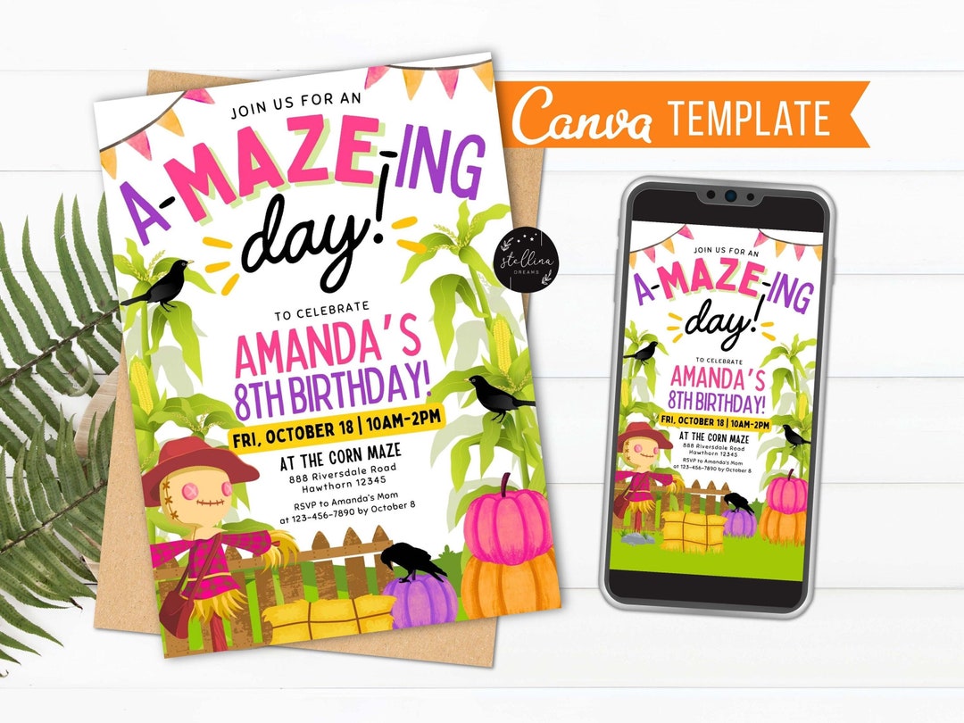 Maze Birthday Invitations