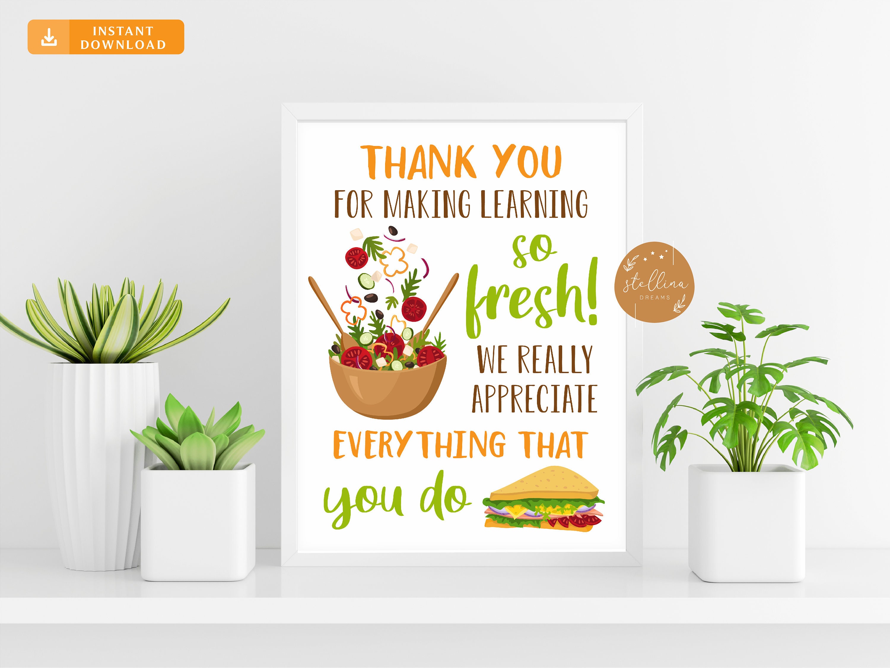 Thank you for making learning so fresh Teacher Thank You | Etsy