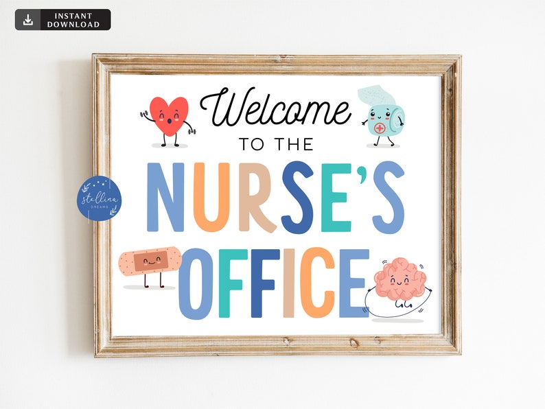Nurse's Office Welcome Sign: School Clinic Decor (digital Download) - Etsy