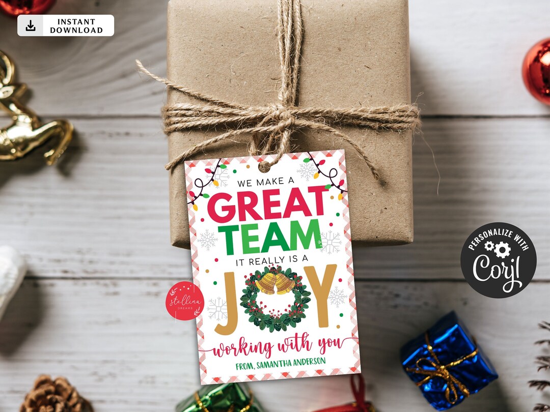 Editable Christmas We Make a GREAT Team Christmas Holiday Appreciation ...