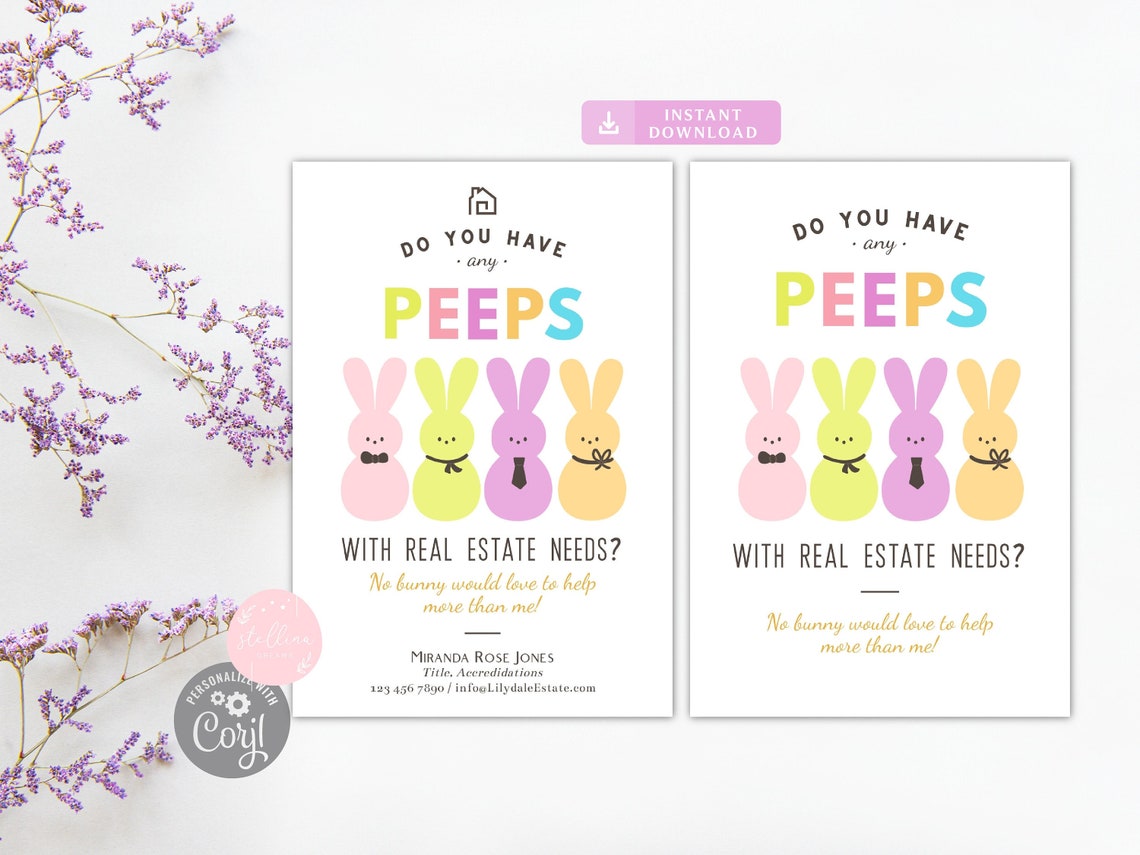 Real Estate Easter Pop by Tags April Real Estate Team - Etsy