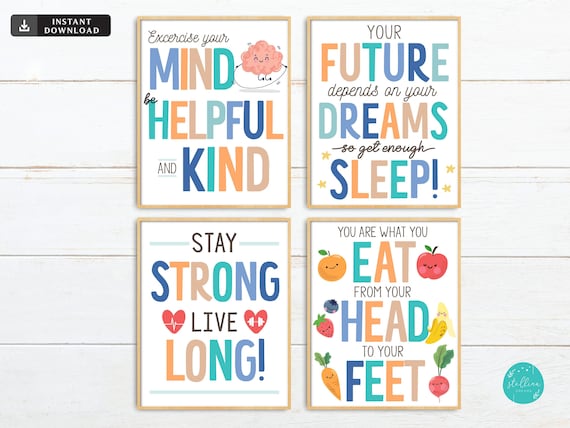 School Health Posters INSTANT DOWNLOAD Health Room Office | Etsy