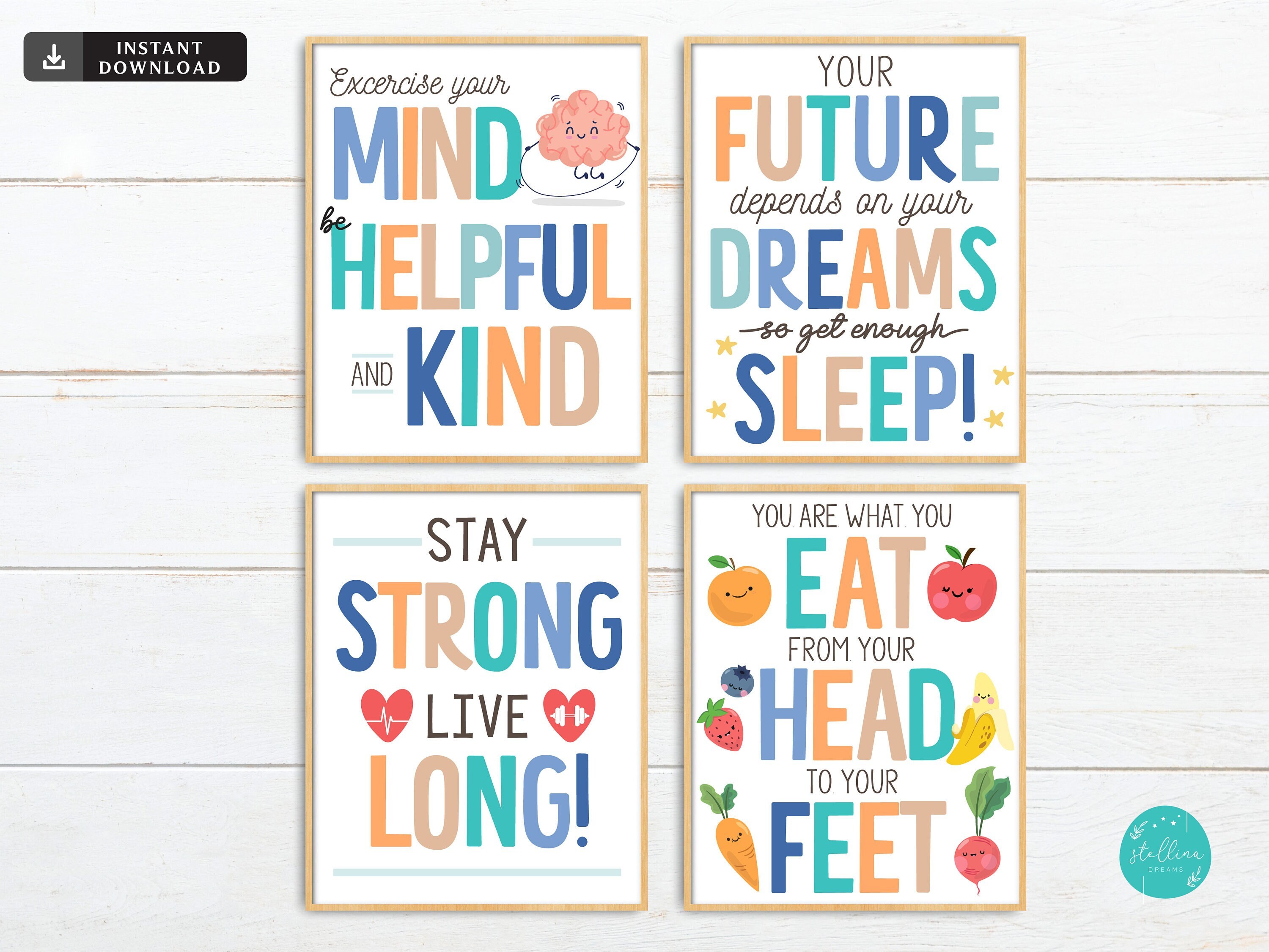 School Health Posters INSTANT DOWNLOAD Health Room Office | Etsy