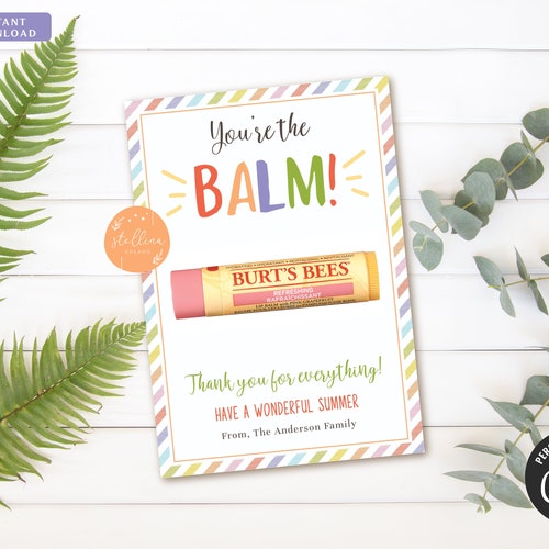 Teacher Gift Teacher Appreciation Gift You're the Balm - Etsy