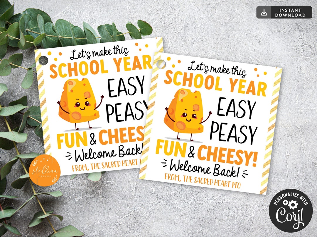 EDITABLE Back to School Gift Tags for Students Snack Tag Classroom ...