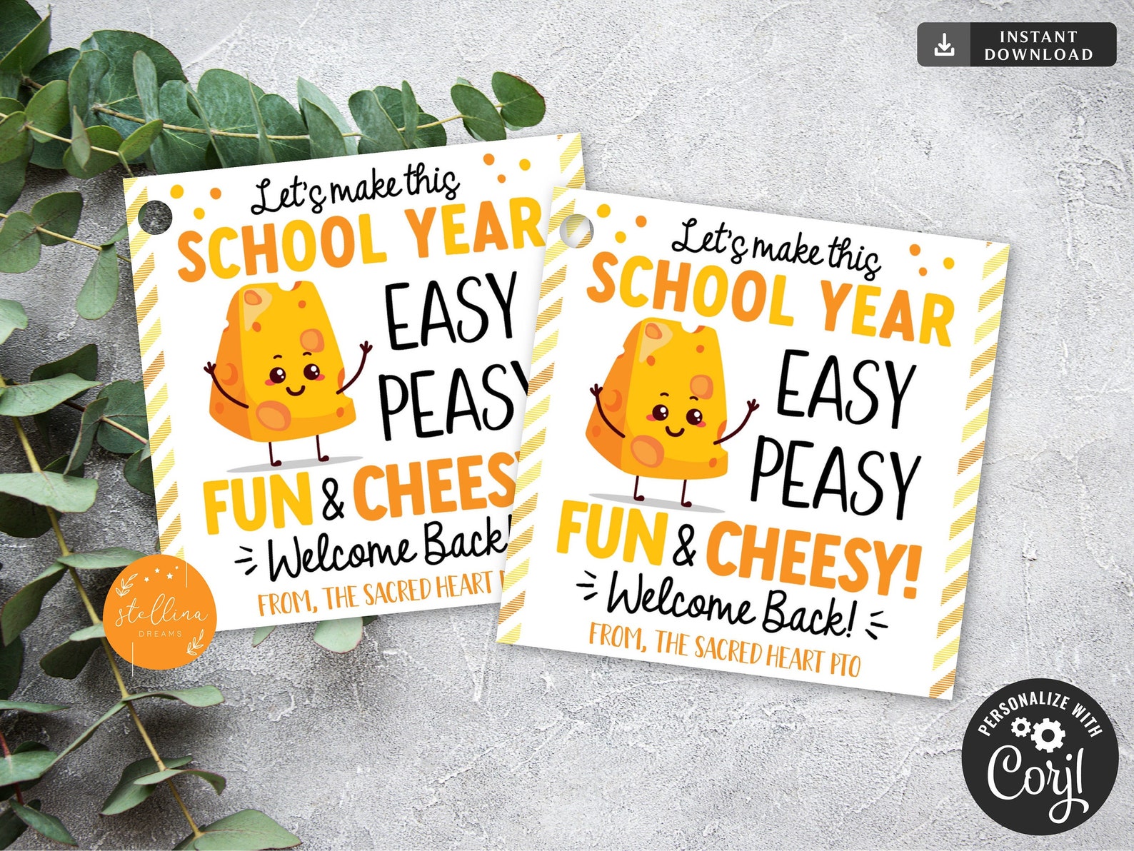 EDITABLE Back to School Gift Tags for Students Snack Tag - Etsy