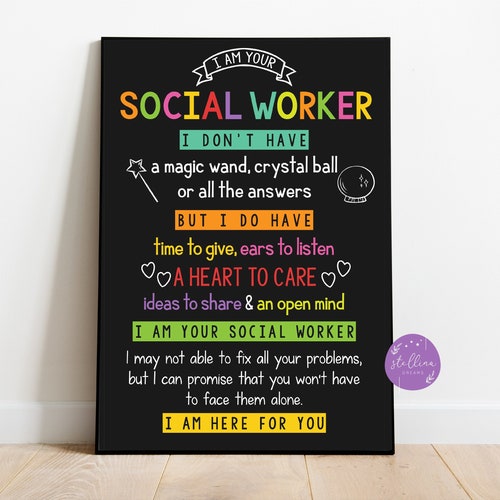 I Am Your School Social Worker Sign Social Worker Office - Etsy