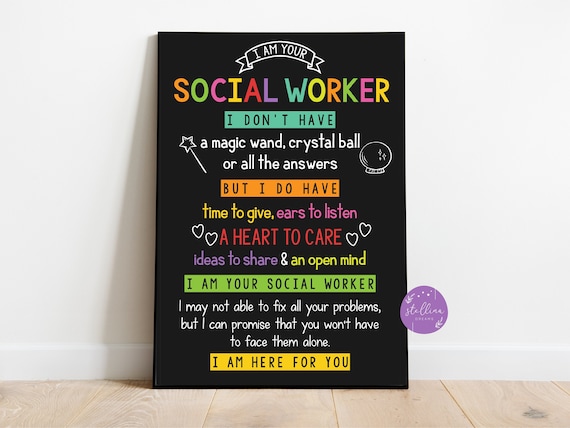 I Am Your School Social Worker Sign Social Worker Office - Etsy