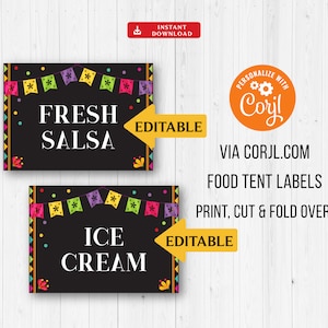 Editable Fiesta Signs, Printable Mexican Theme Party Decor, Cinco De ...