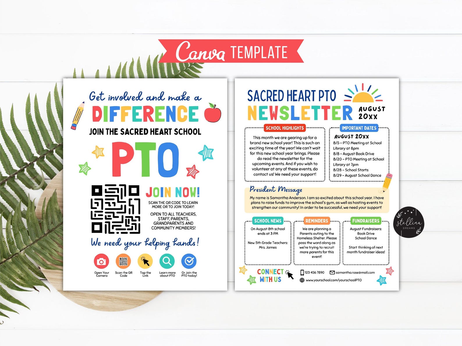 Editable PTA PTO Recruitment Template Bundle: School Event Flyers ...