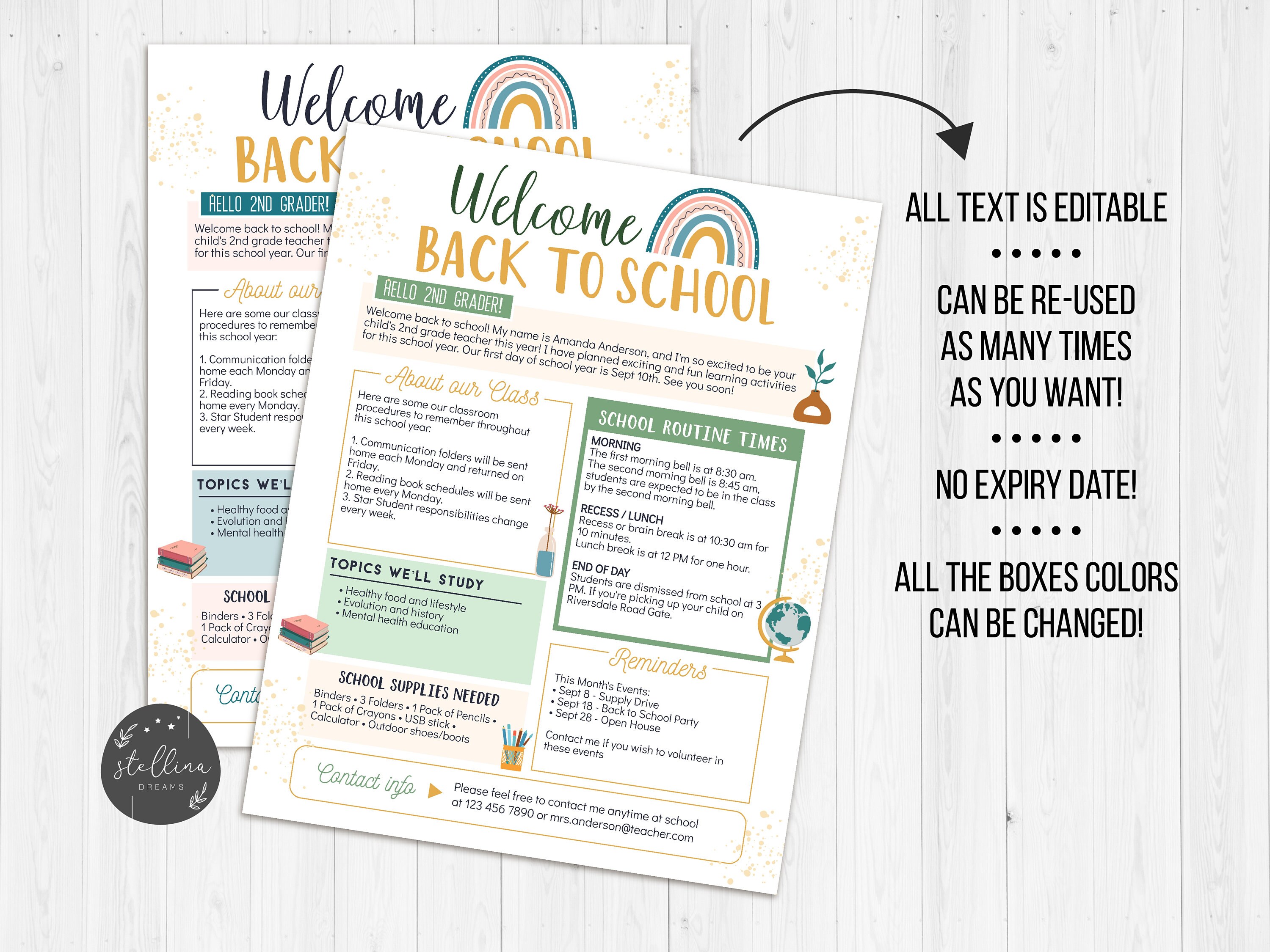 EDITABLE School Newsletter Back to School Letter Welcome - Etsy