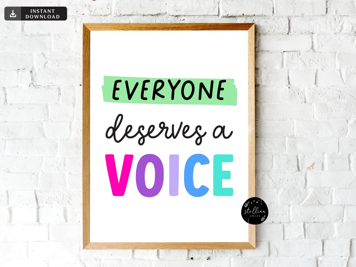 Speech Therapy Poster, Raibow Bright Set of 4 Speech Therapy Room Decor ...