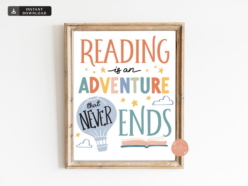 Reading is an Adventure School Library Decor Reading - Etsy