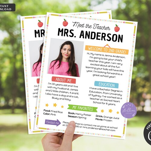 Editable Meet the Teacher Bundle Ready to Print Instant - Etsy