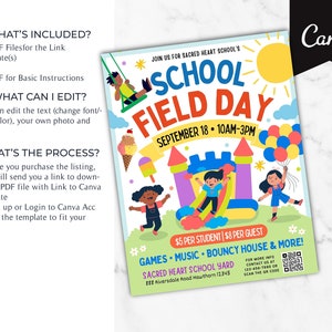 Editable School Field Day Flyer, Printable PTA PTO Flyer, School Church ...
