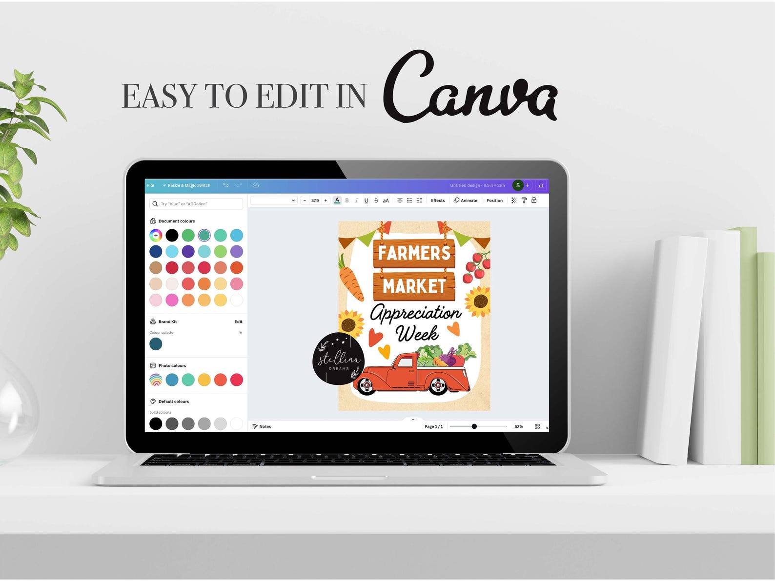 Editable Bundle Farmers Market Theme Teacher and Staff Appreciation ...