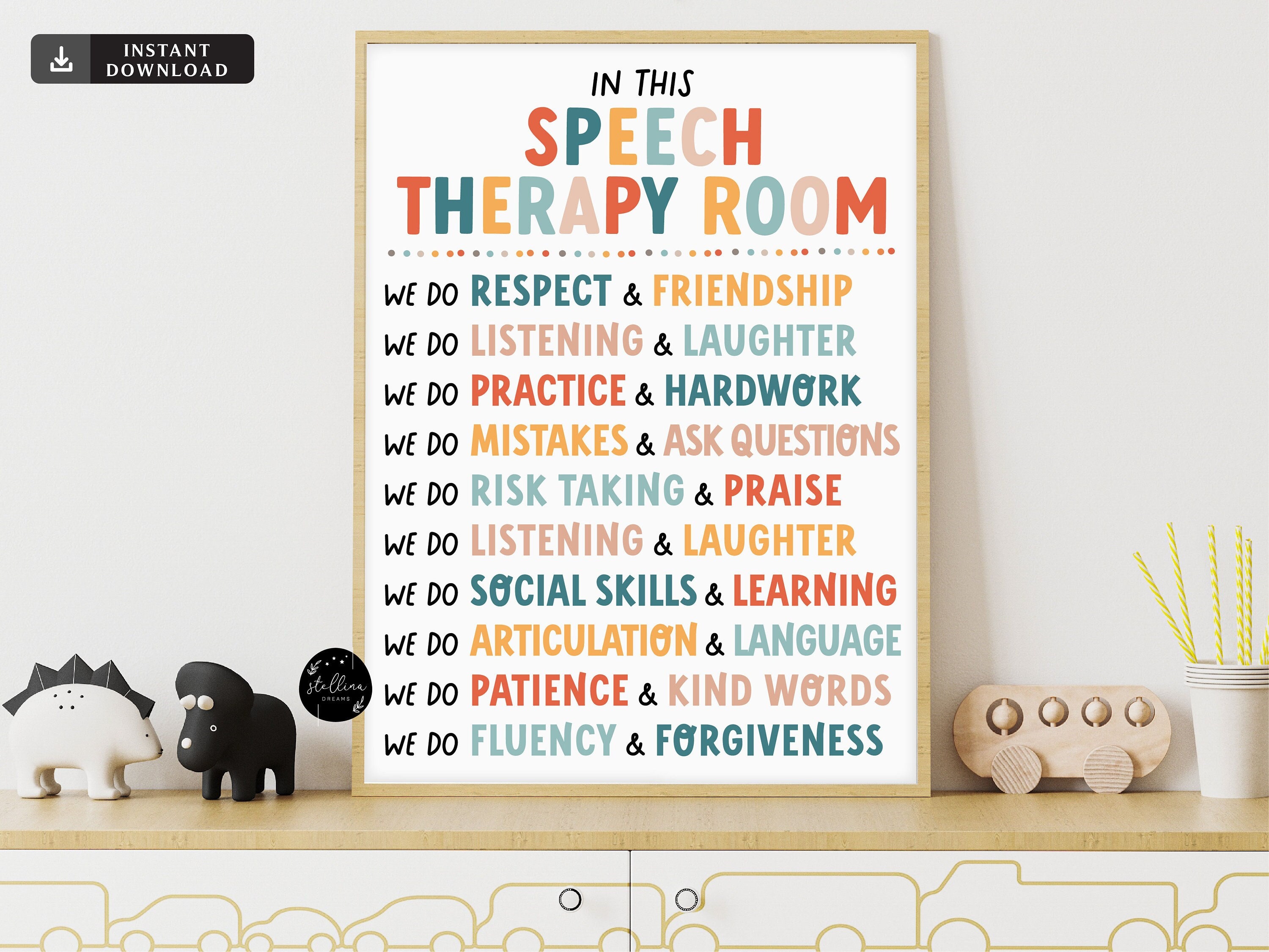 Speech Therapist, SLP Poster, Speech Language Pathologist Office Decor ...
