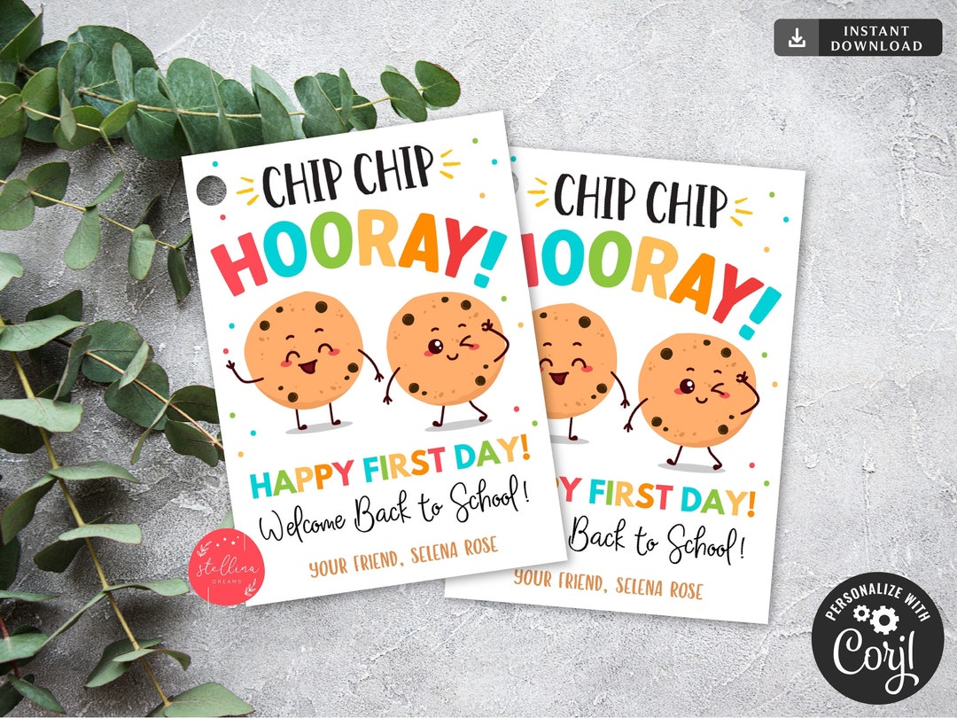 Back to School Printable, EDITABLE First Day of School Teacher Cookie ...