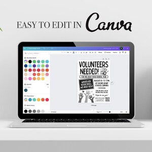 Editable Volunteer Recruitment Flyer, Printable Handout, School ...