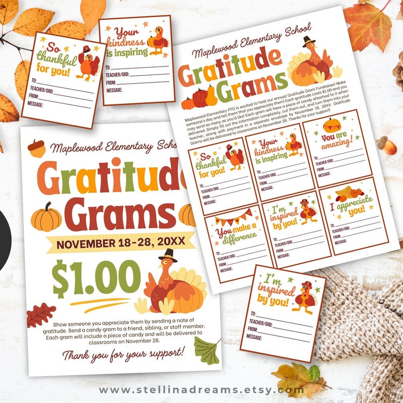 Thanksgiving Gratitude Grams - Etsy