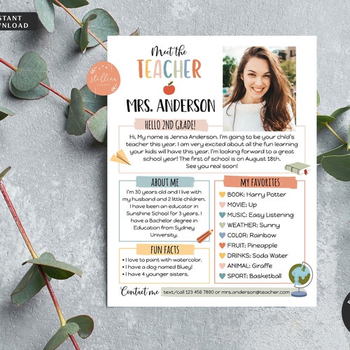 EDITABLE Meet the Teacher Back to School Printable Flyer - Etsy