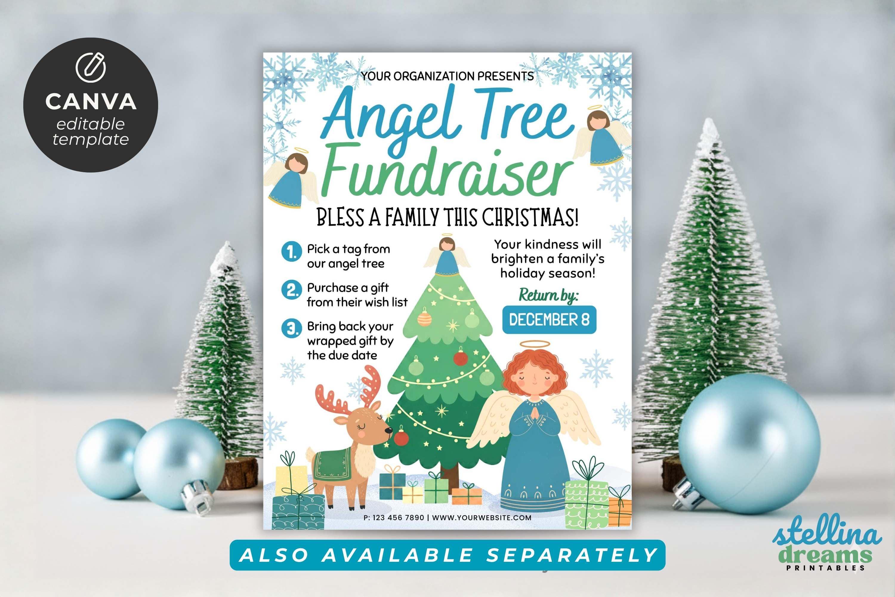 Angel Tree Tags Editable | Giving Tree Tags | Church Christmas Donation ...
