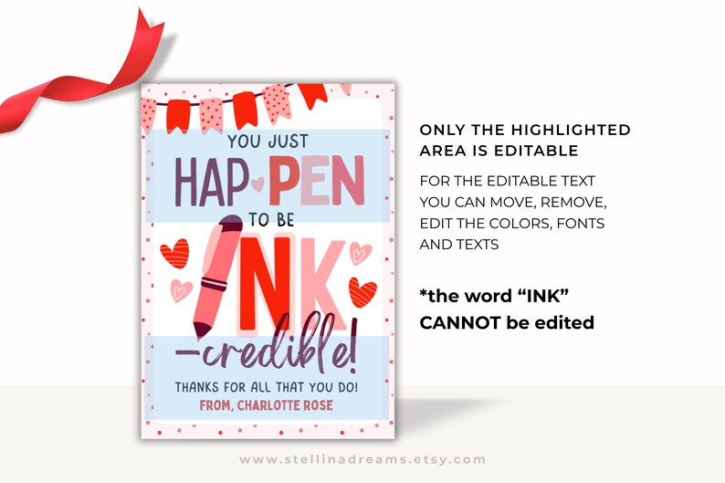 Valentine’s Day Pen Gift Tags | You Just Hap-pen to Be Ink-credible ...