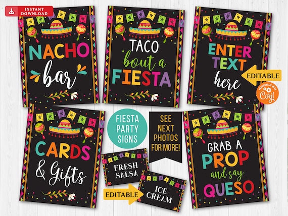 Printable Fiesta Decorations Mexican Party Free Printables — Blog