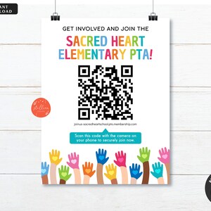 EDITABLE Pto PTA Recruitment Flyer With QR Code, Printable Handout ...