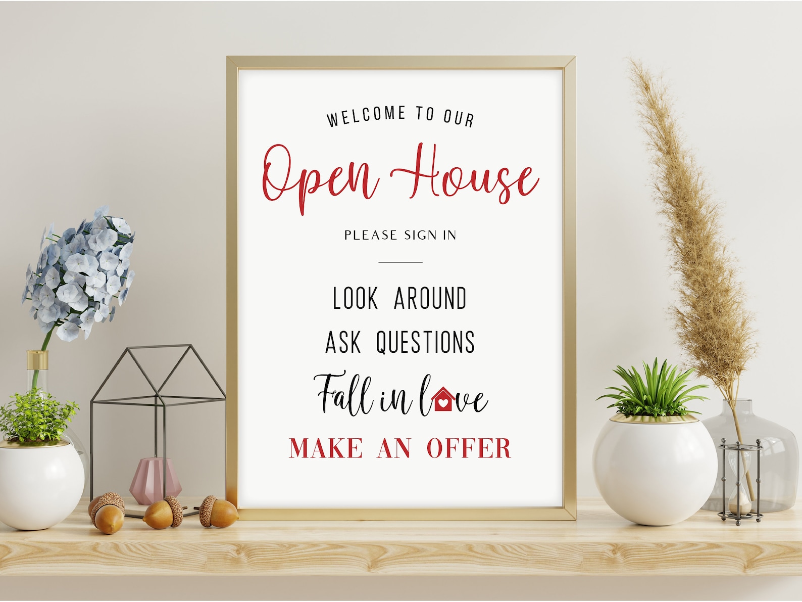 Printable Open House Real Estate Sign, Open House Printable Sign, Real ...