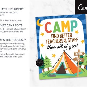 Bundle Camp Theme Teacher Appreciation Posters Adventure Wilderness ...