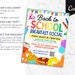 Back to School Breakfast Social Flyer: Editable Canva Template, Mmet ...