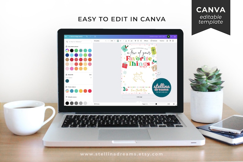 Favorite Things Christmas Gift Card Holder Printable | Holiday Teacher ...