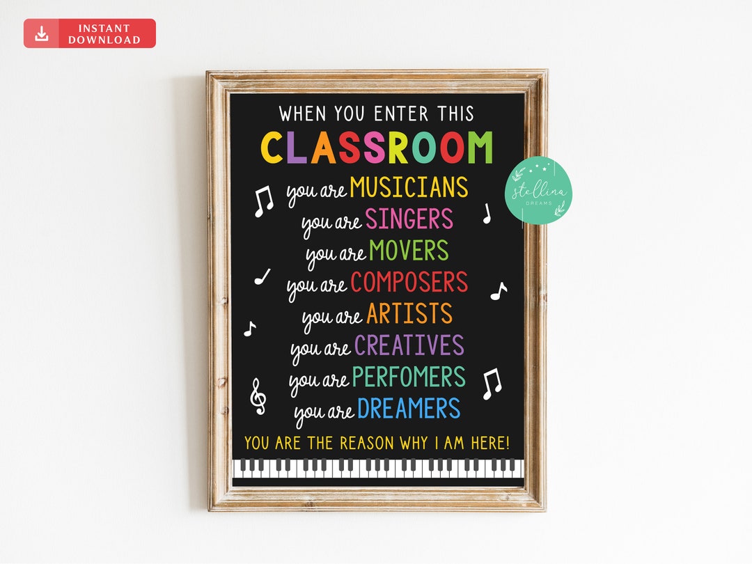 Music Teacher Classroom Printable Poster, Drama Teacher Performing Arts ...