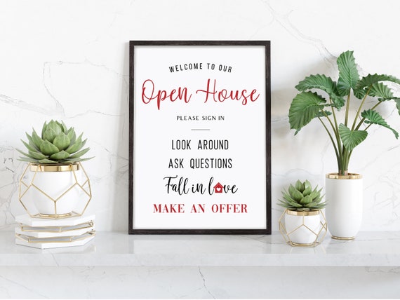 Printable Open House Real Estate Sign Open House Printable - Etsy