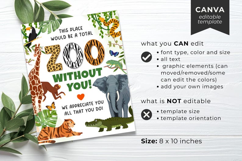 Jungle Teacher Appreciation Week Table Signs Bundle | We’re Wild About ...